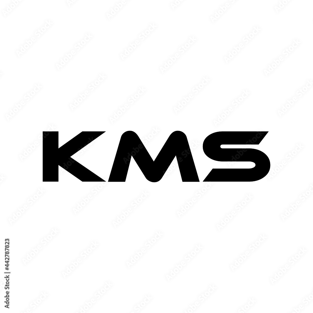 KMS letter logo design with white background in illustrator, vector ...