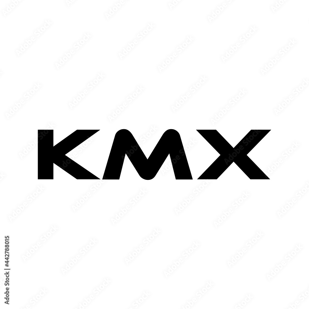 KMX letter logo design with white background in illustrator, vector ...