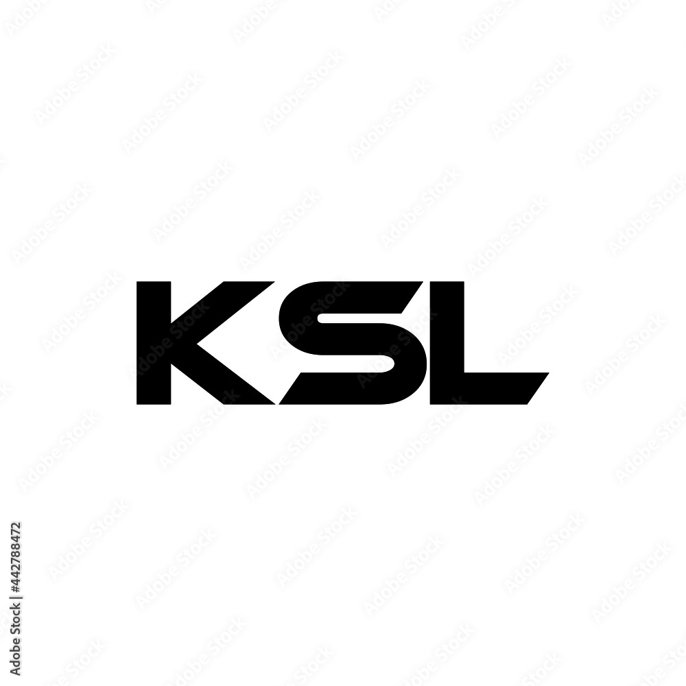 KSL letter logo design with white background in illustrator, vector ...