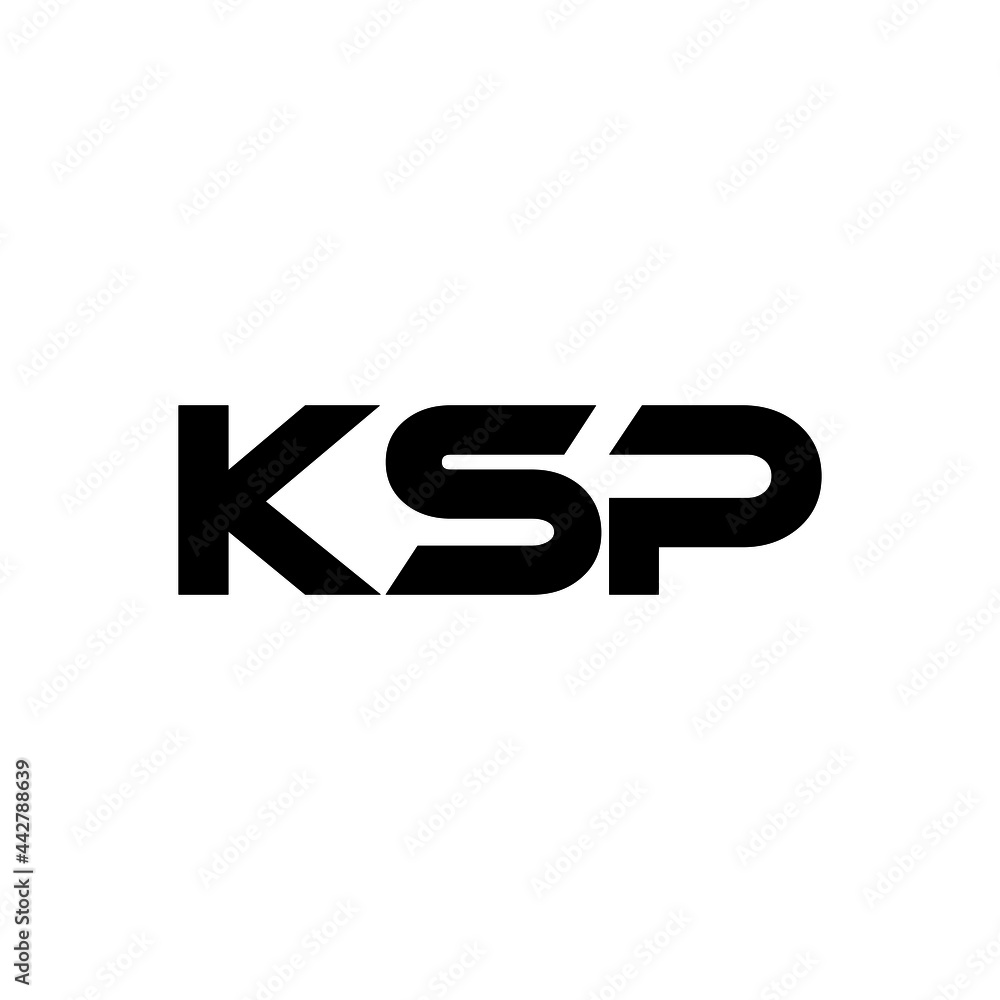 KSP letter logo design with white background in illustrator, vector ...