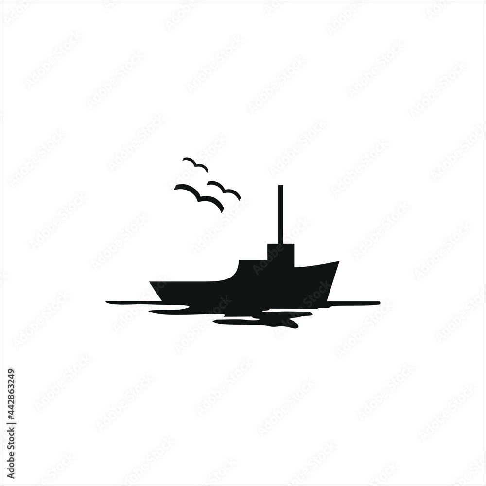 Black Barge logo design image for Sea transportation and barge boat ...