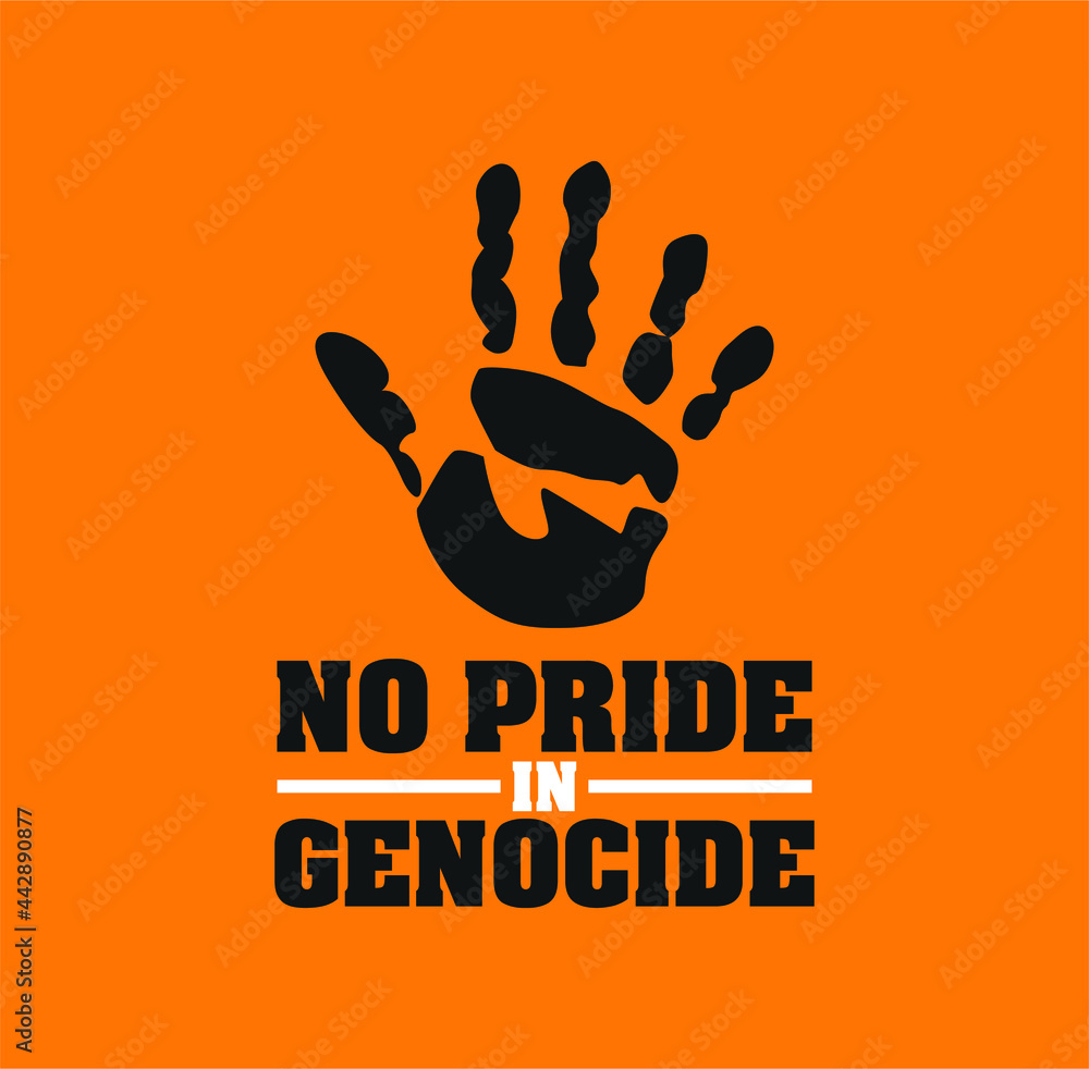 Стоковий вектор No Pride in Genocide. Every Child Matters Logo Design ...