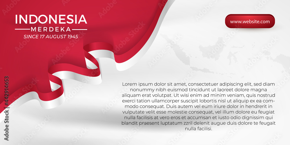 17 agustus Indonesia's independence day greetig card banner template ...