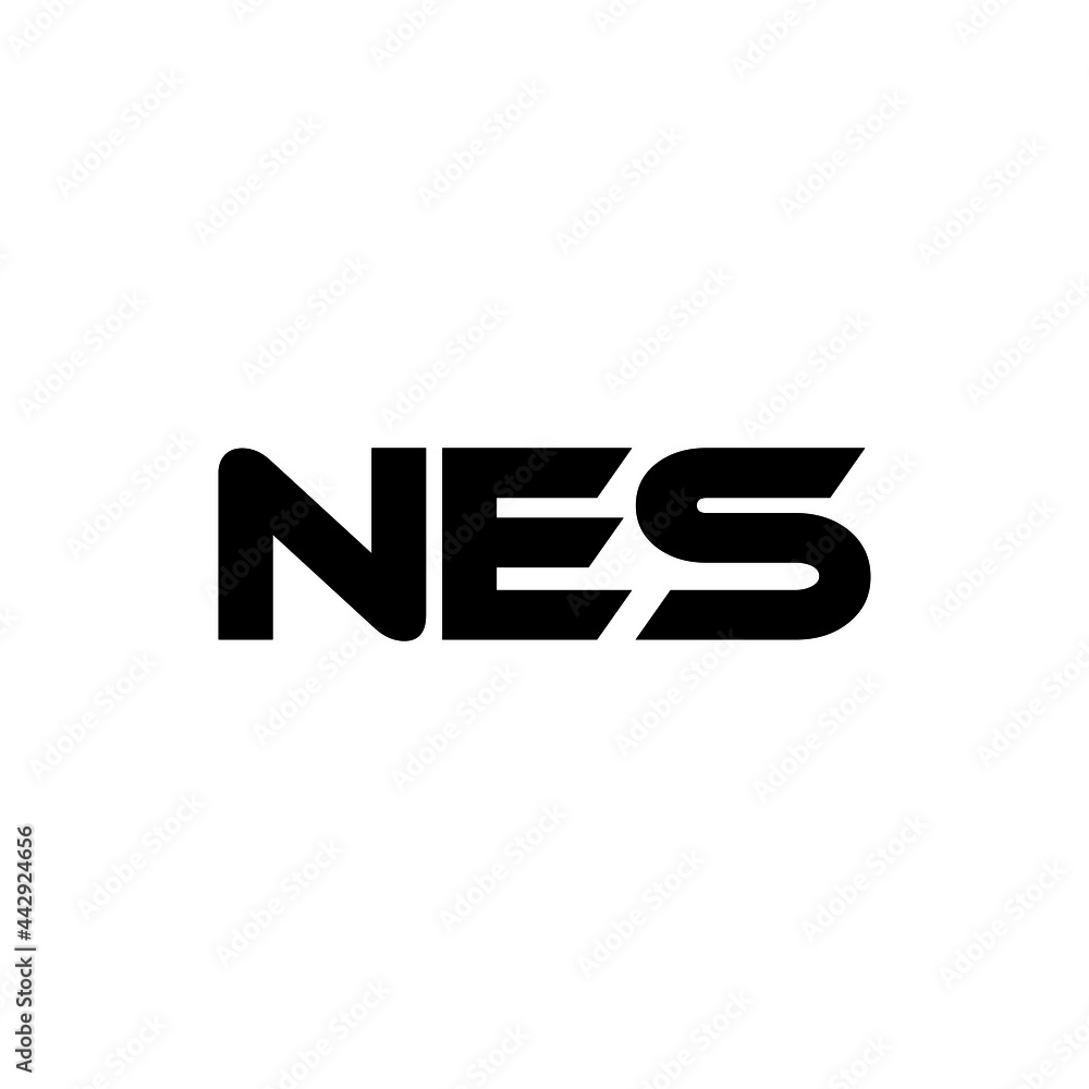 Stock-Vektorgrafik „NES letter logo design with white background in ...