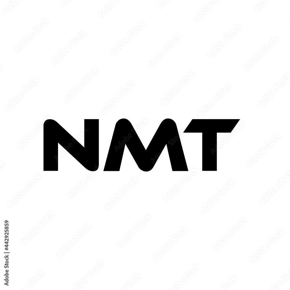 NMT letter logo design with white background in illustrator, vector ...