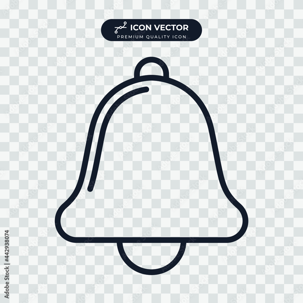 bell notification icon symbol template for graphic and web design ...