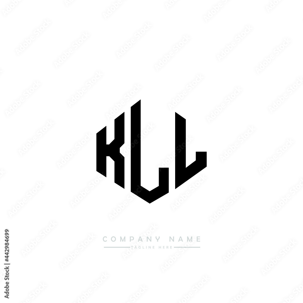 KLL letter logo design with polygon shape. KLL polygon logo monogram ...