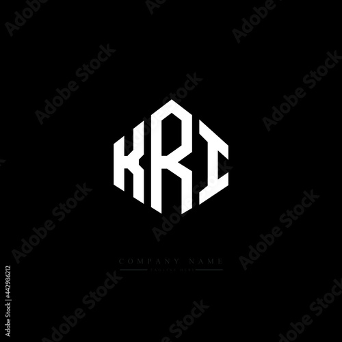 KRI letter logo design with polygon shape. KRI polygon logo monogram ...