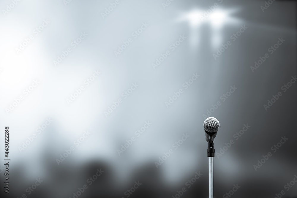Microphone Public speaking backgrounds, Close-up the microphone on ...