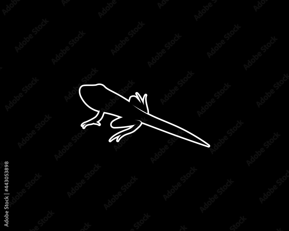 Tadpole Silhouette. Isolated Vector Animal Template for Logo Company ...