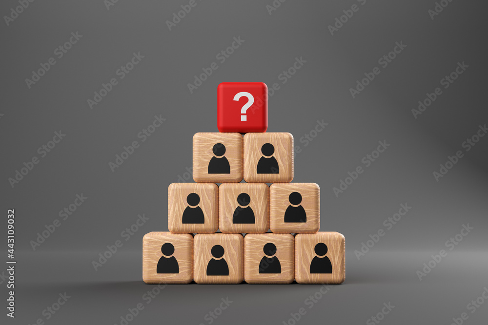 Human resource development and teamwork concept. Pyramid of wooden ...