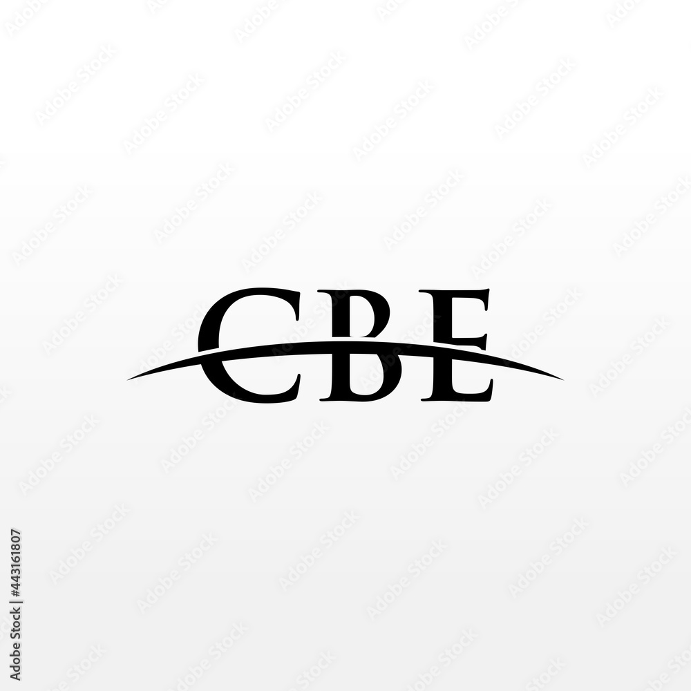 CBE initial overlapping movement swoosh horizon, logo design ...