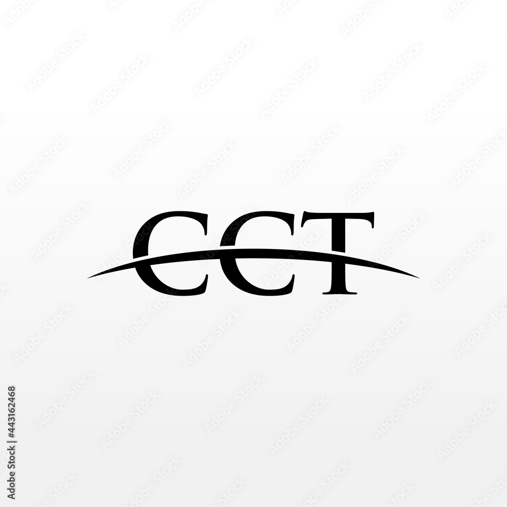 Vector de Stock CCT initial overlapping movement swoosh horizon, logo ...