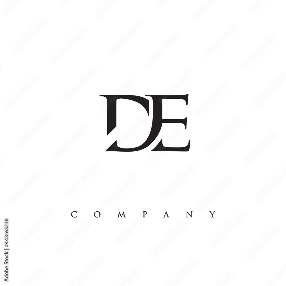 Initial DE logo design vector Stock Vector | Adobe Stock