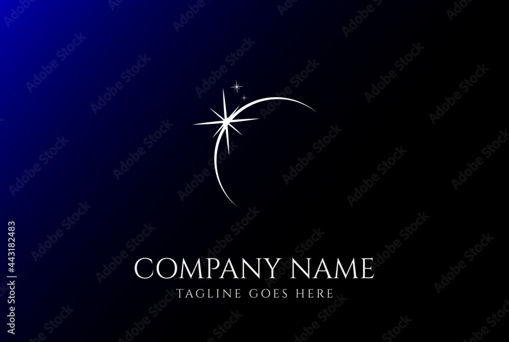 Simple Minimalist Eclipse Lunar Light Logo Design Vector Stock Vector ...