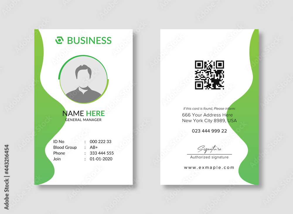 creative ID Card Template with an author photo place | Modern Layout ...
