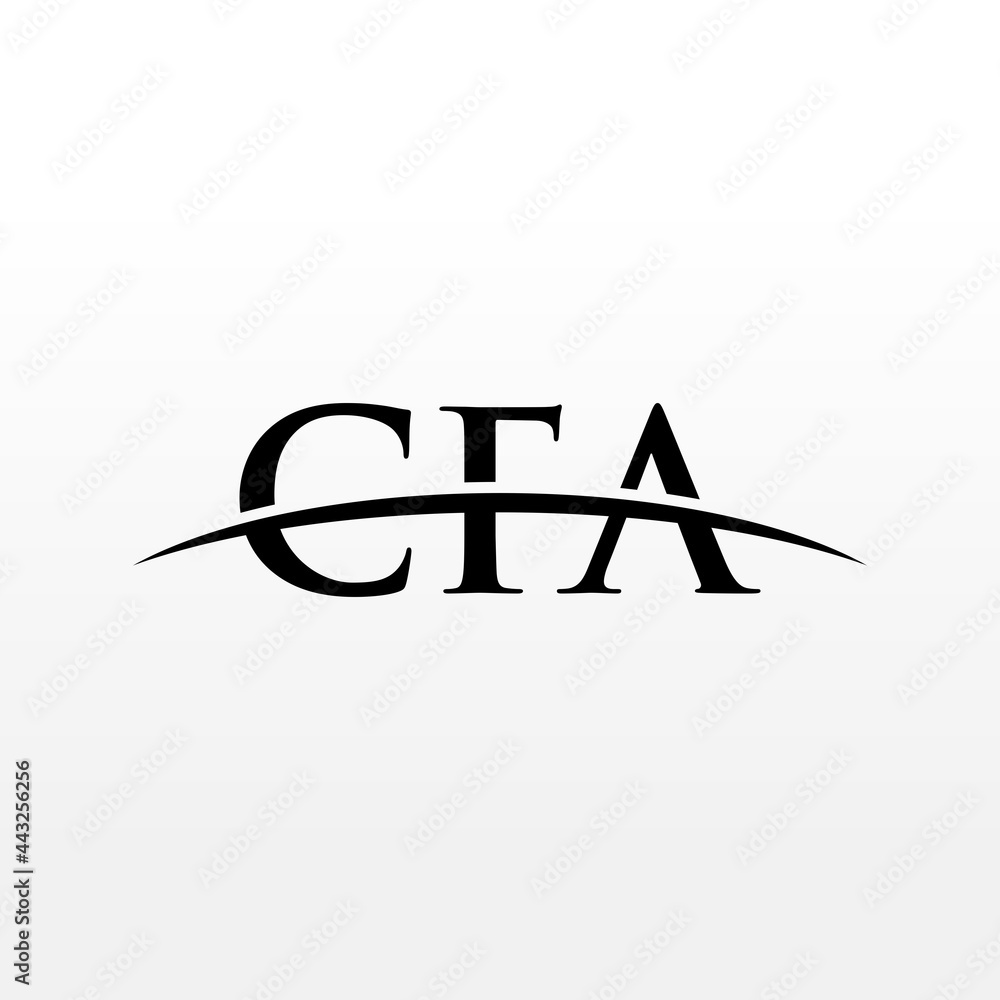 CFA initial overlapping movement swoosh horizon, logo design ...