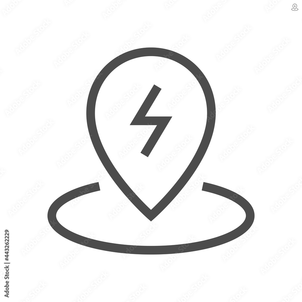 Charging station point for ev or hybrid car vector design. That icon ...