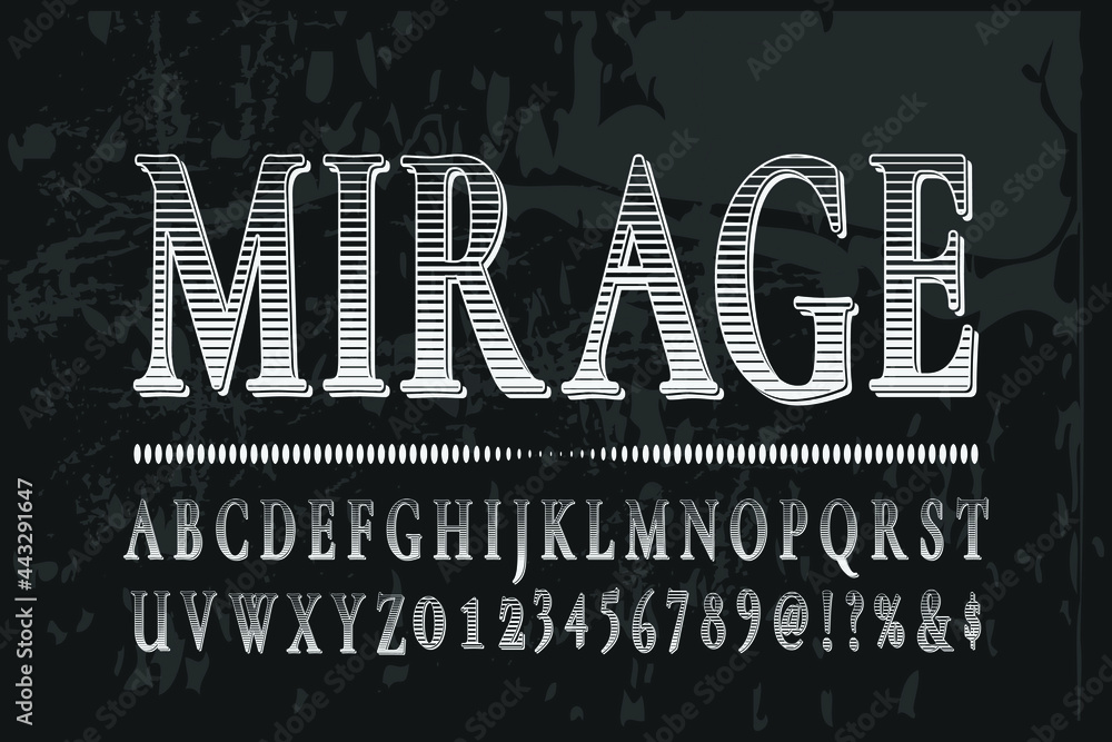 Font alphabet Script Typeface handcrafted handwritten vector label ...