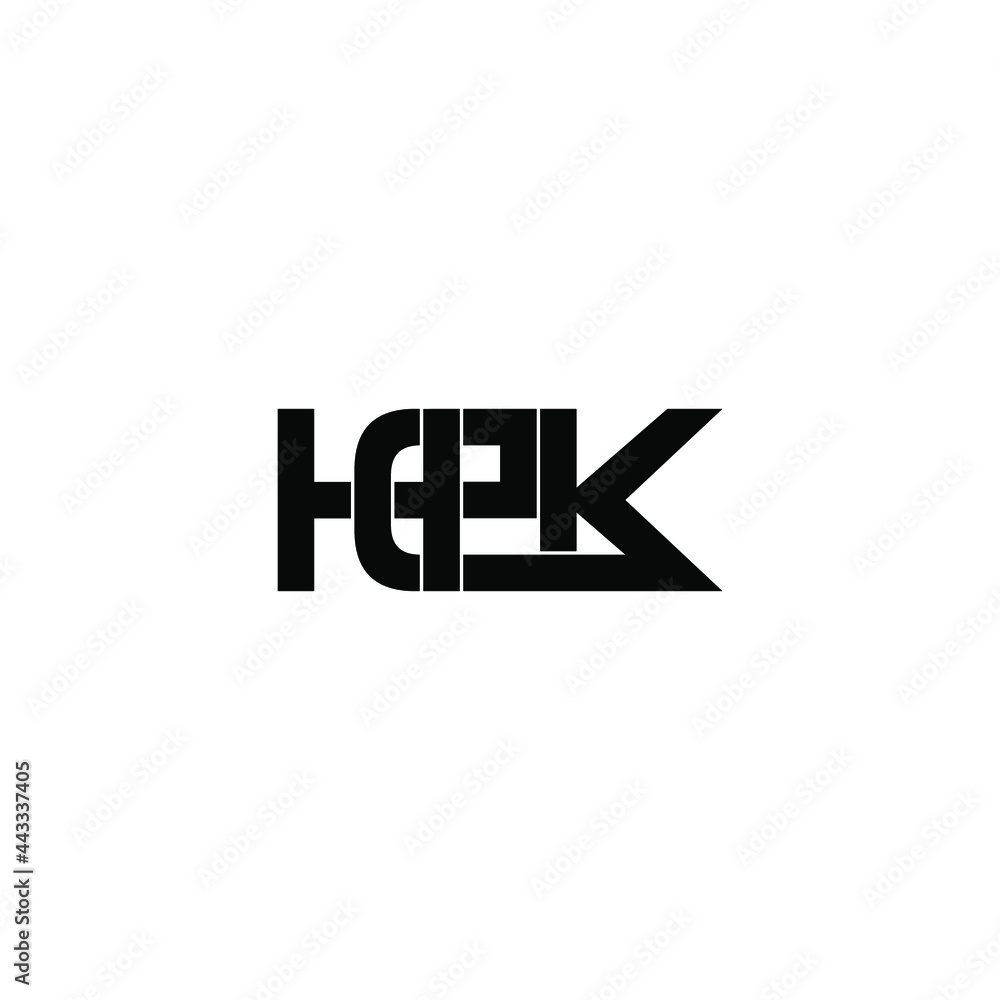 hek letter original monogram logo design Stock Vector | Adobe Stock