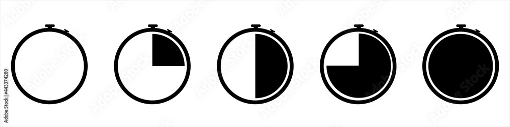 Timers icon on transparent background. Isolated vector elements ...
