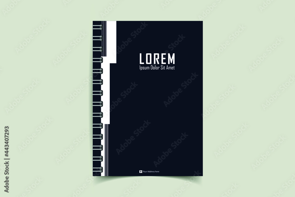 Minimal vector abstract notebook cover design. Planner and diary cover ...