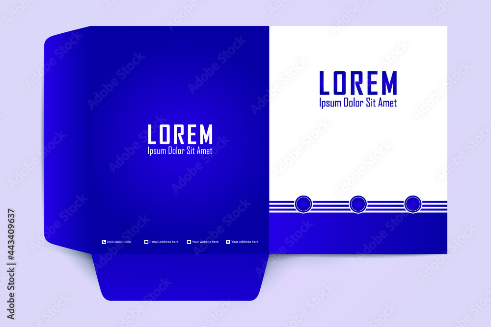 Vector de Stock Folder design template. Cover design for folder ...