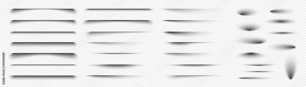 Set of realistic round shadow and shadow effect. Poster, flyer ...