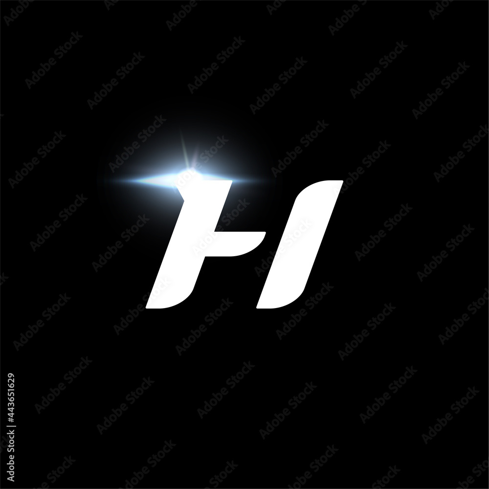 H letter logo, bold italic letter for automotive, speed race, sport ...