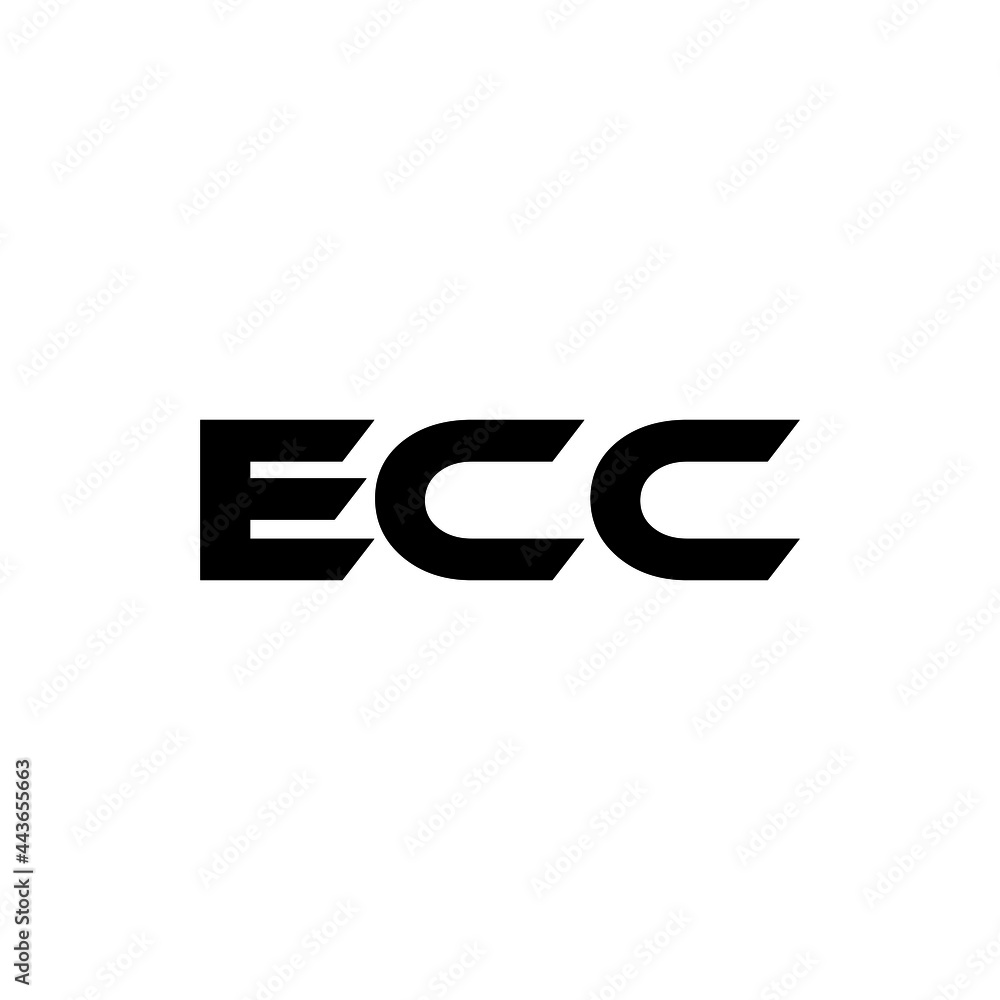 ECC letter logo design with white background in illustrator, vector ...