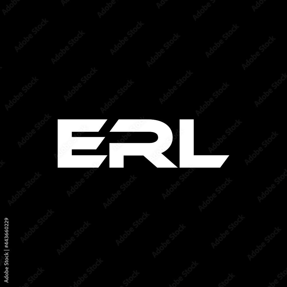 ERL letter logo design with black background in illustrator, vector ...