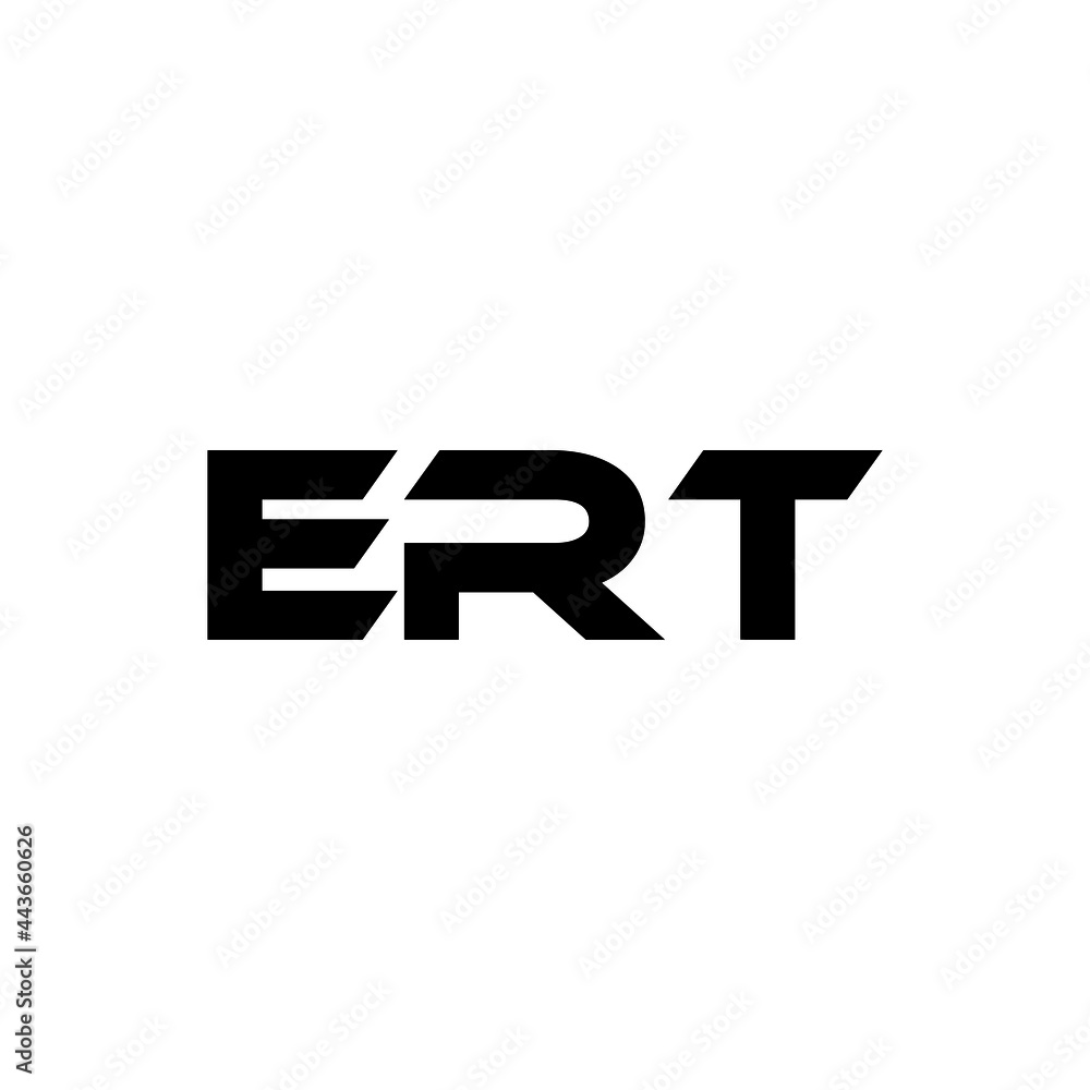 ERT letter logo design with white background in illustrator, vector ...