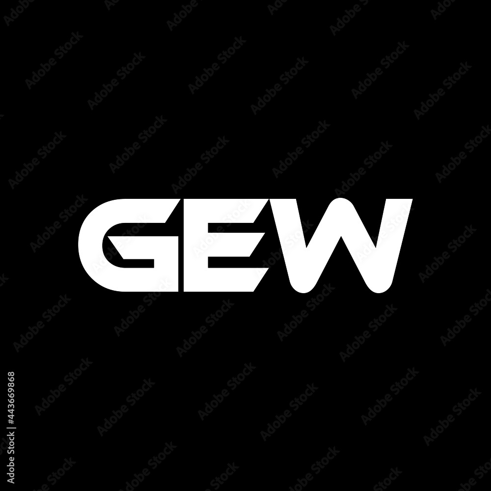 GEW letter logo design with black background in illustrator, vector ...