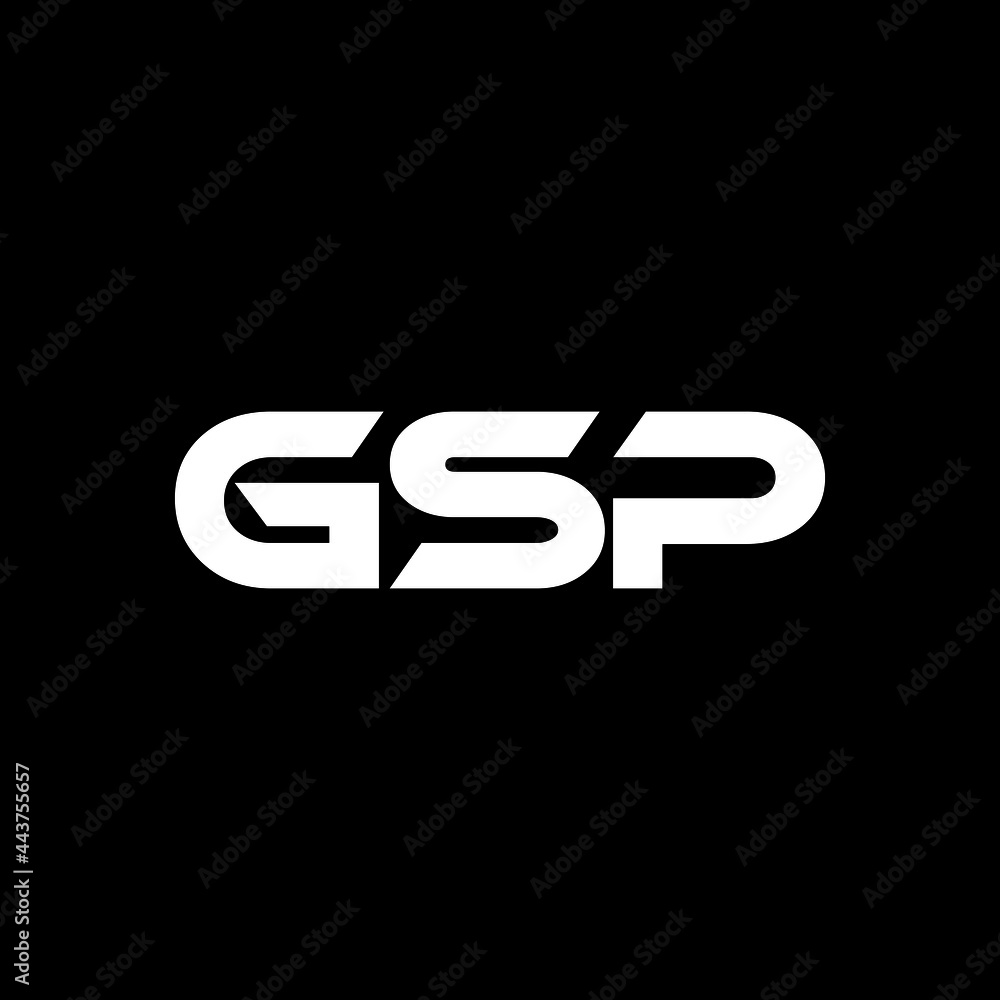 Stock-Vektorgrafik „GSP letter logo design with white background in ...