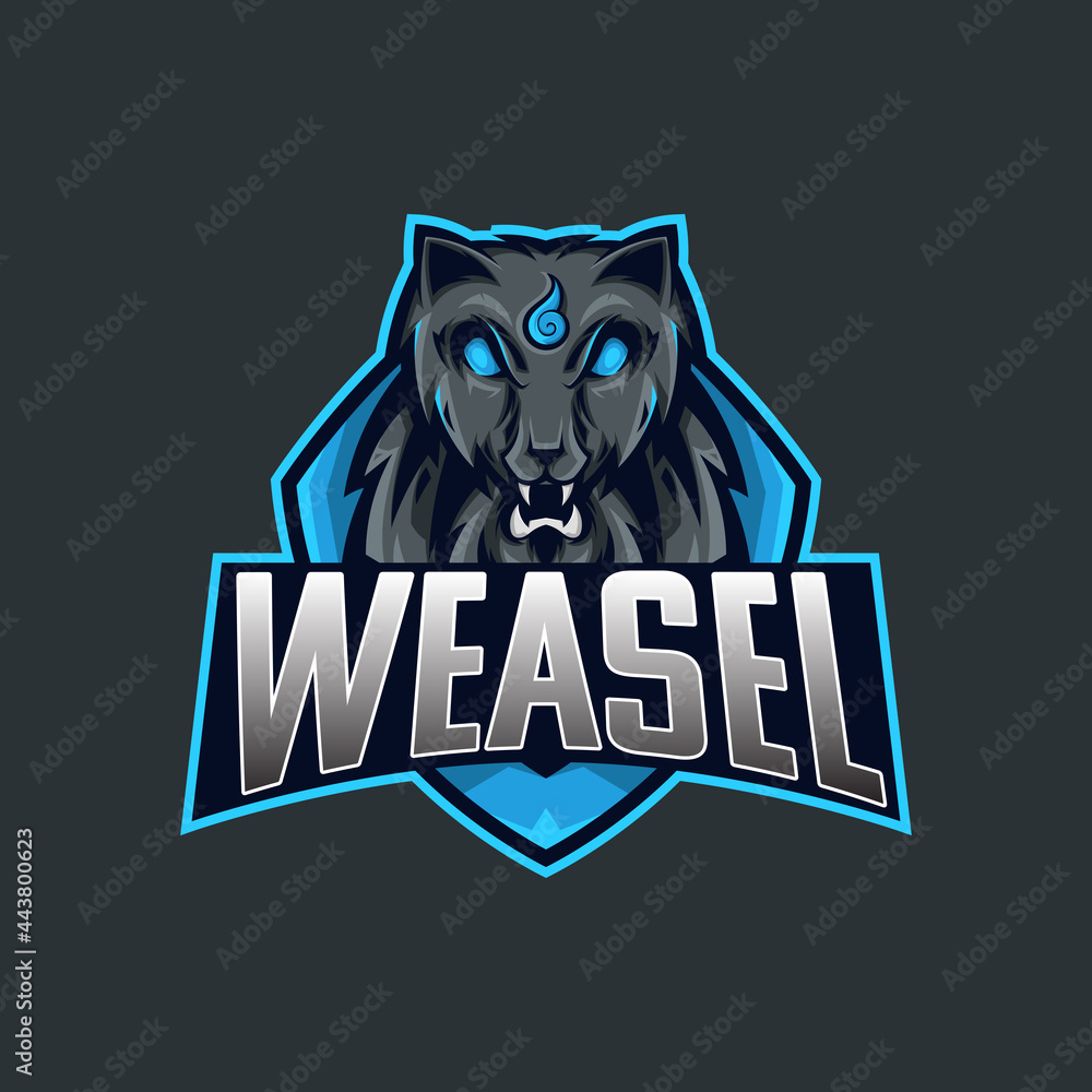 Logo e-sport weasel template Stock Vector | Adobe Stock