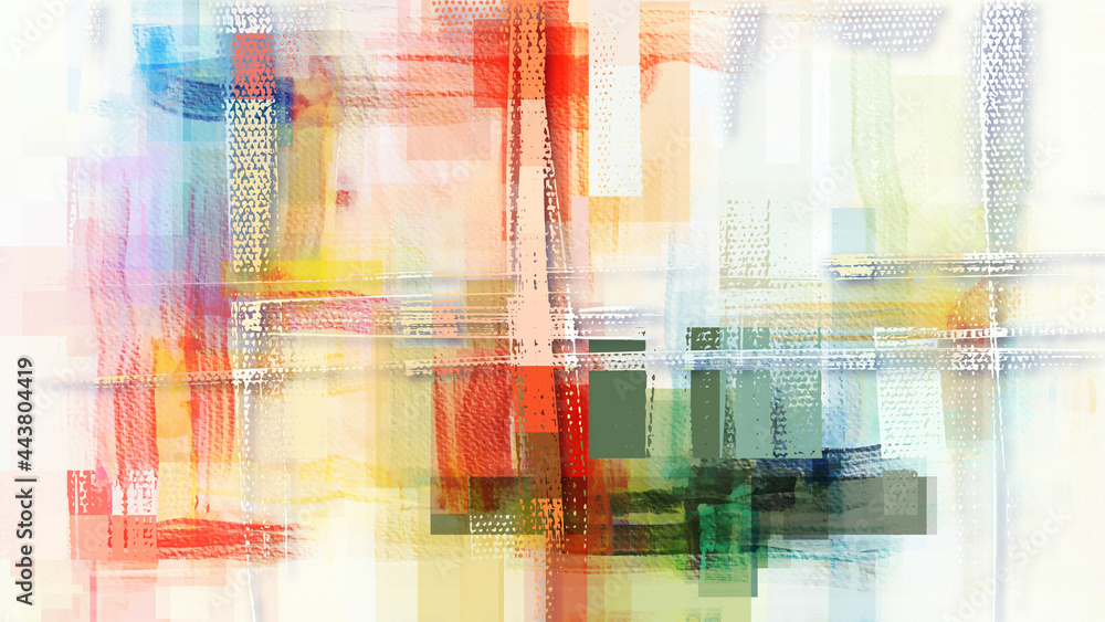 Pastel color palette brush strokes, transparent rectangles. Irregular ...