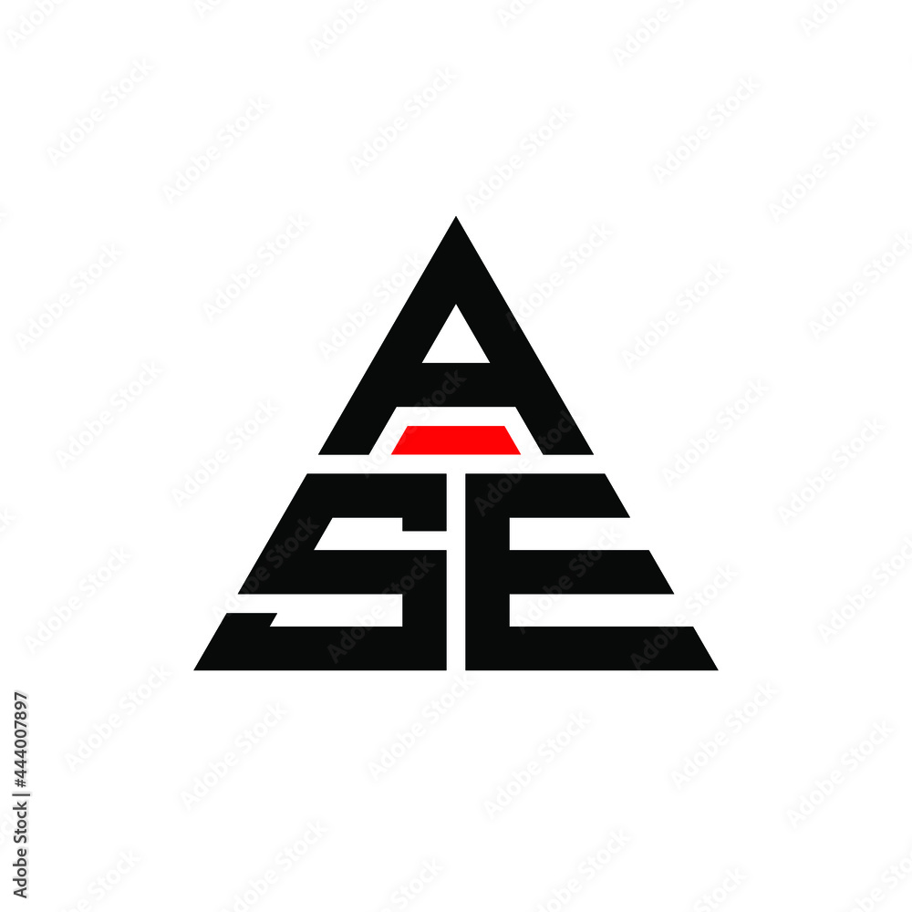 ASE triangle letter logo design with triangle shape. ASE triangle logo ...