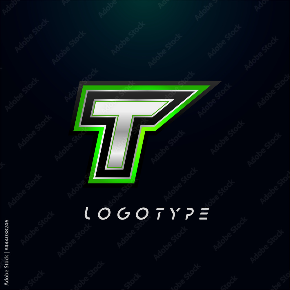 Vector de Stock Letter T for video game logo and super hero monogram ...