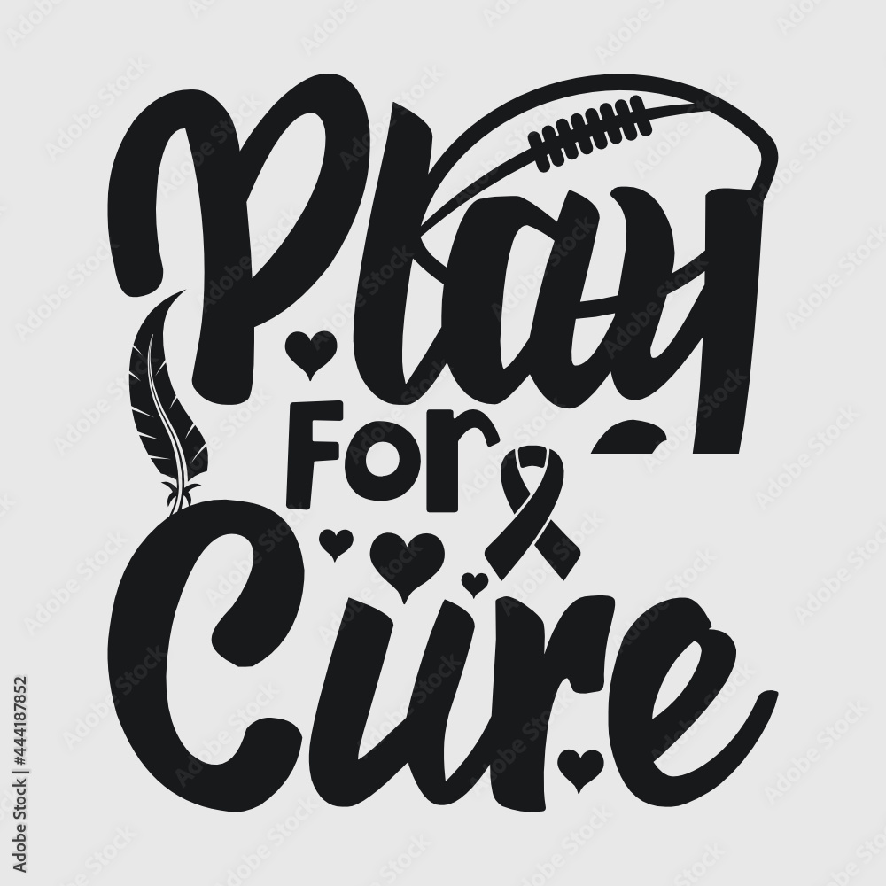 Play For A Cure Svg | Football Tackle Breast Cancer Svg | Awareness ...