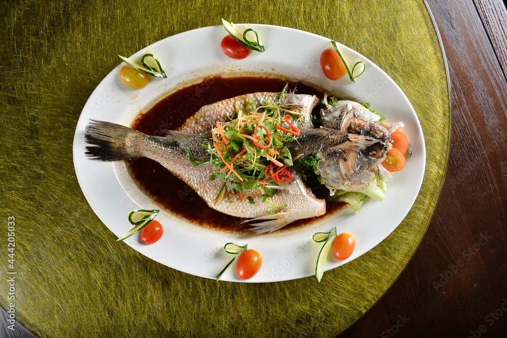 asian premium banquet menu chinese steamed big fresh whole grouper fish ...