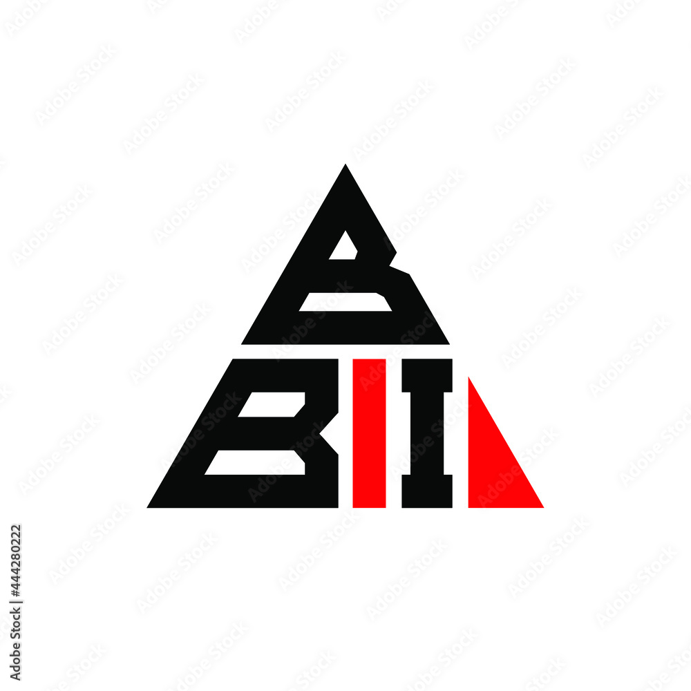 BBI triangle letter logo design with triangle shape. BBI triangle logo ...