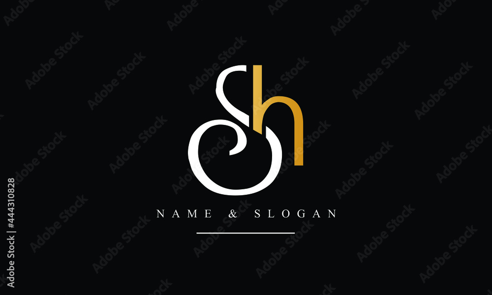 SH, HS, S, H abstract letters logo monogram Stock Vector | Adobe Stock