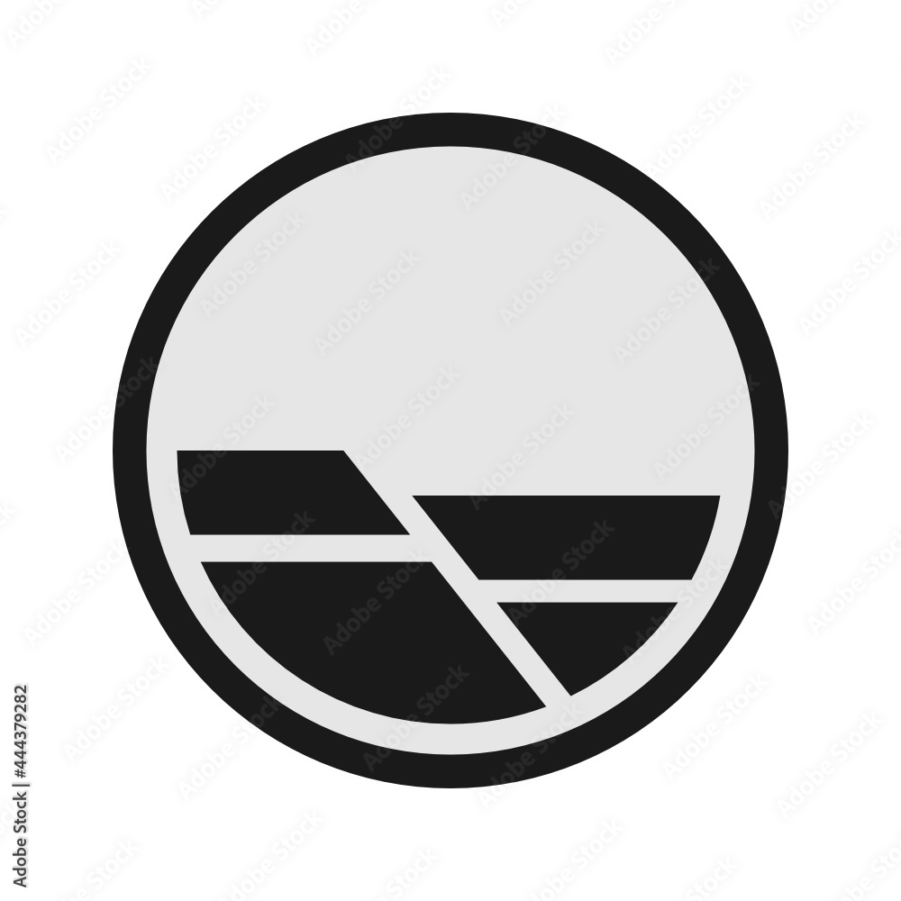 Normal fault symbol. Geological structure. Cross section view. Stock ...