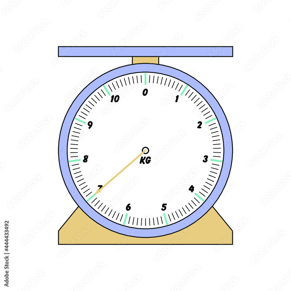 Weighing scale from 0kg to 10kg vector Stock Vector | Adobe Stock