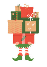 Elf With Present Free Stock Photo - Public Domain Pictures