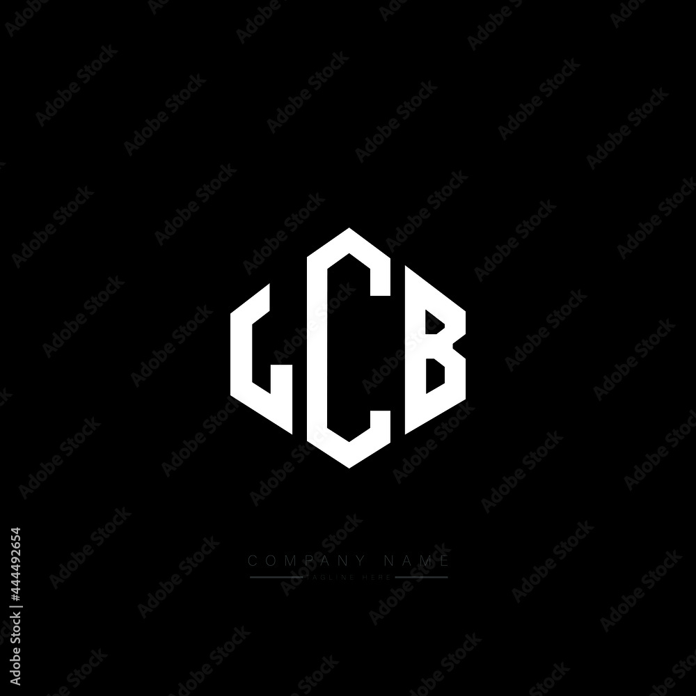 LCB letter logo design with polygon shape. LCB polygon logo monogram ...