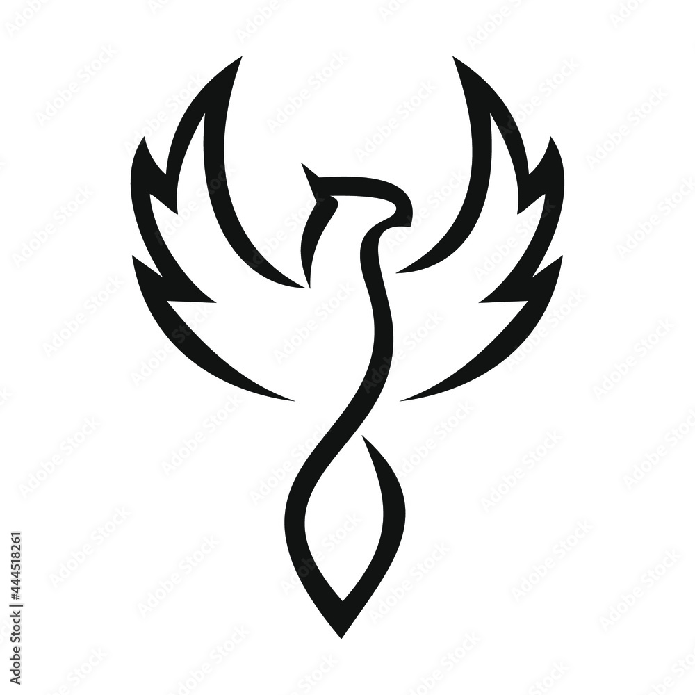 phoenix bird logo Stock Vector | Adobe Stock