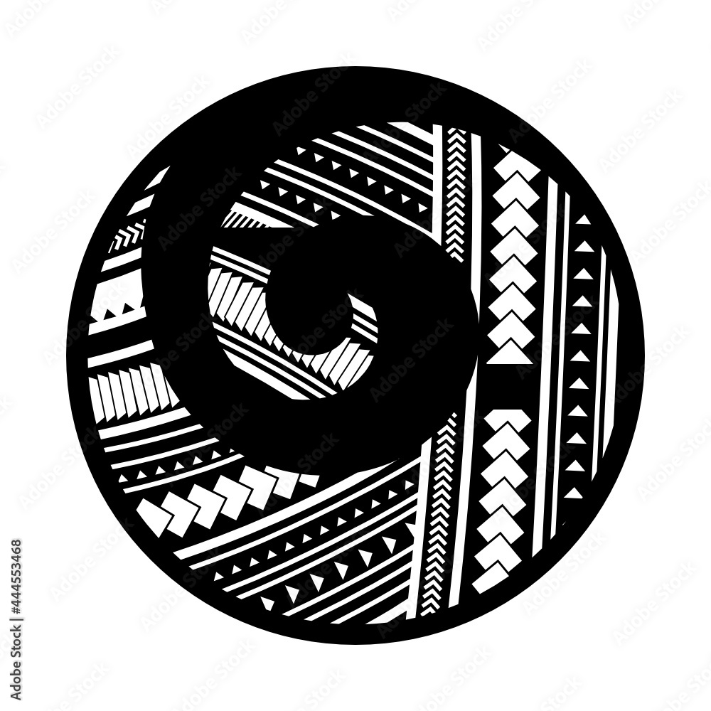 Koru. Maori symbol is a spiral shape based on silver fern frond Stock ...