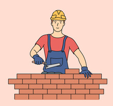 Man And Bricks Free Stock Photo - Public Domain Pictures