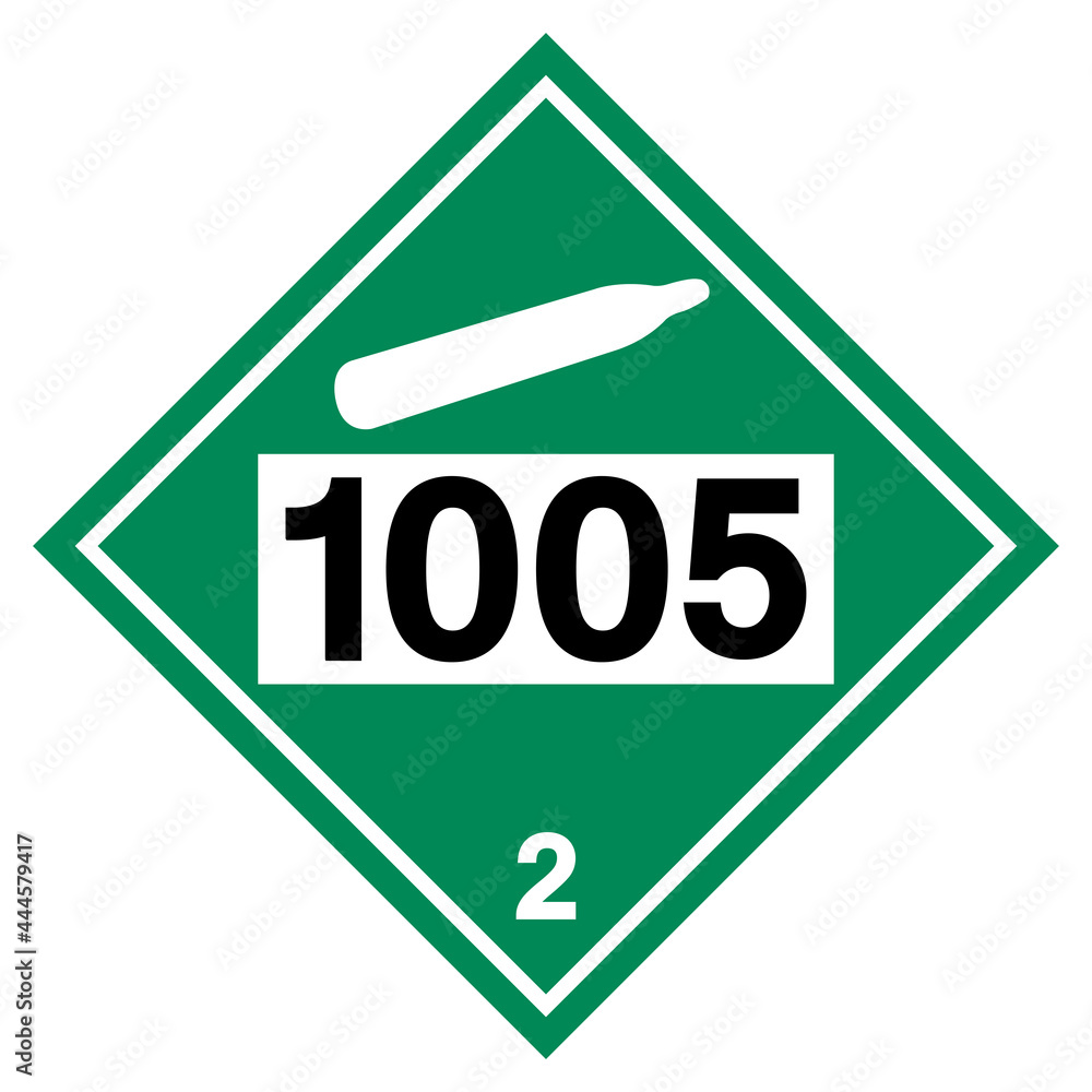 UN1005 Class 2 Ammonia Symbol Sign , Vector Illustration, Isolate On ...